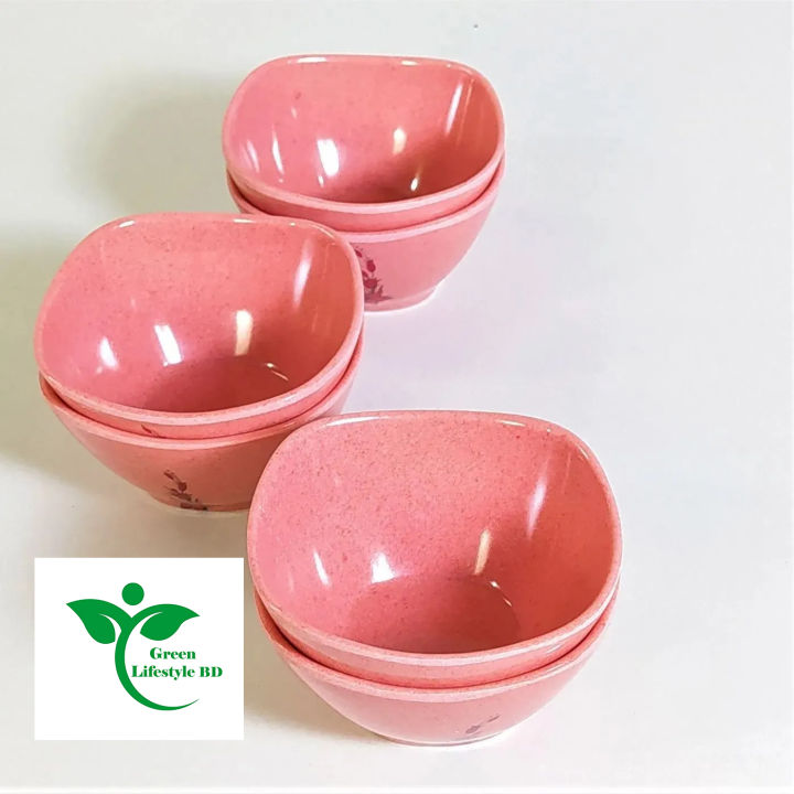 Square Soup Bowl Set In Pink Color - Adds Elegance To Your Table ...