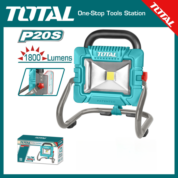 TOTAL TWLI2025 Lithium-Ion Portable Lamp (with Battery & Charger ...