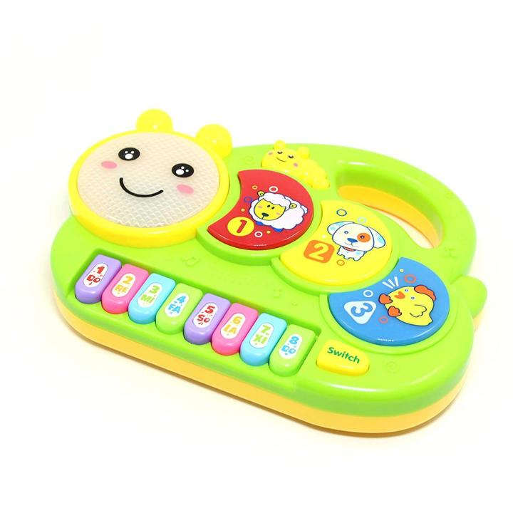 Music Elf Drum Keyboard Piano with Lights, Music and Animal Sounds ...