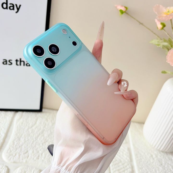 HOCE Ultra Thin Gradient Candy Transparent Matte Phone Case For iPhone ...