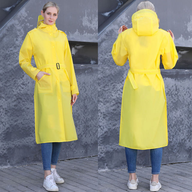 Fashion Big Size Men And Women EVA Black Rain Coat Poncho Ladies ...