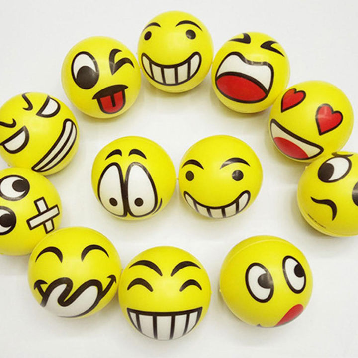 6.3 Cm Stress Ball Emoji Squeeze Ball Exercise Stress Ball Pu Rubber ...