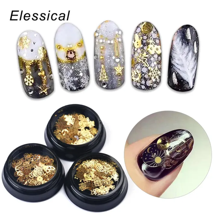 【happy one】Elessical Tiny Metal Slices Mix Christmas Flower Steampunk ...