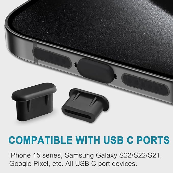Charging Port USB Type-c Plug- Protection Waterproof Soft Silicone Type ...