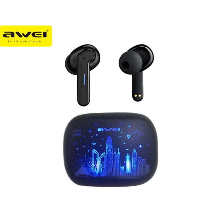 Awei T53 T53 ANC TWS RGB Wireless Bluetooth V5.3 Earbuds Colorful ...