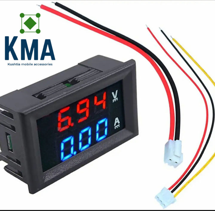 DC 100V 10 Ampere Volt Meter Mini Digital Ammeter Voltmeter LED Display ...