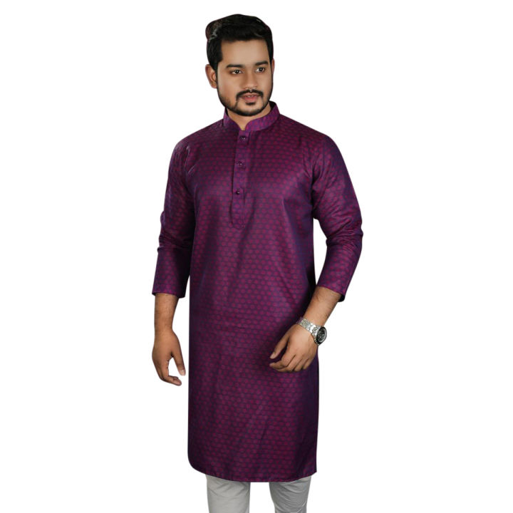 Stylish And Fashionable Peyaj Cotton Panjabi For Men - Panjabi - কাপল ...