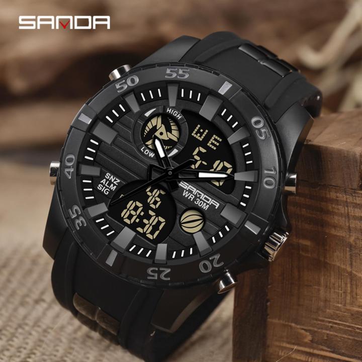 SANDA New Product Launches Fashion Luxury Men's Waterproof Sports Watch ...