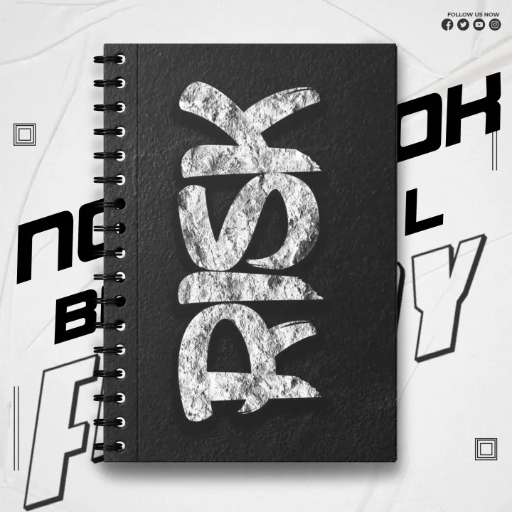 Notebook Risk Typography Hardcore Bright Theme Design Rise360 Writing ...