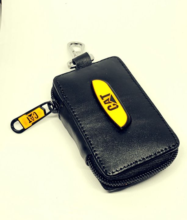 Leather Key Ring Holder Black/ Chocolate. - Key Ring | Daraz.com.bd