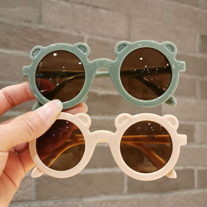 New Cartoon Lovely Kids Sunglasses Bear Shape Frame Girls Children Sun ...