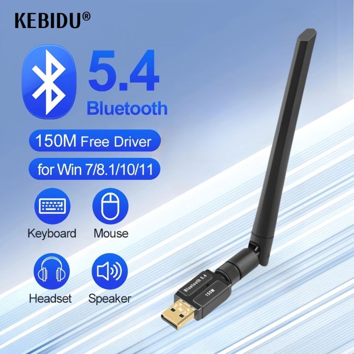 150M Bluetooth 5.4 Adapter Free Driver USB Bluetooth Dongle Adapter for ...