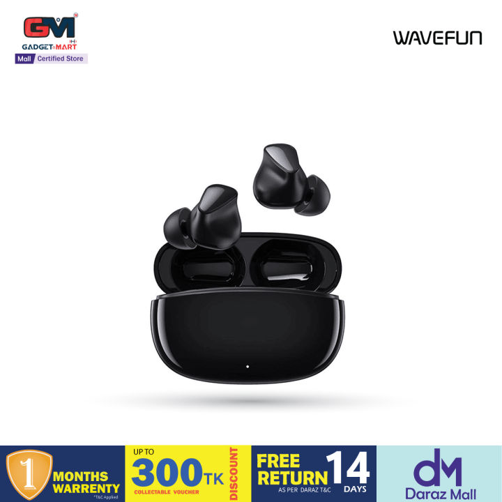 Wavefun Rock Wireless Earbuds - Black | Daraz.com.bd