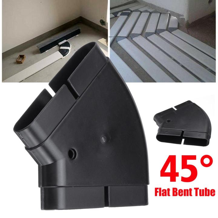 【Best Offer】45° Bent Tube Connector 127x25MM Pipe Duct PVC Ventilation Fresh Air System Tube ...