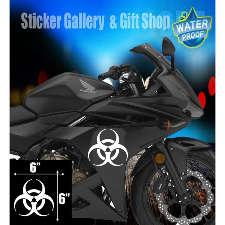 Biohazard Symbol > Bike Sticker > Usable For all Bike Windshield, Tank ...
