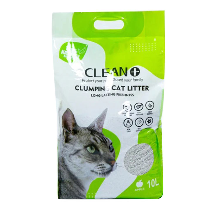 Clean Plus Clumping Cat Litter Apple 10Ltr - (China) | Daraz.com.bd