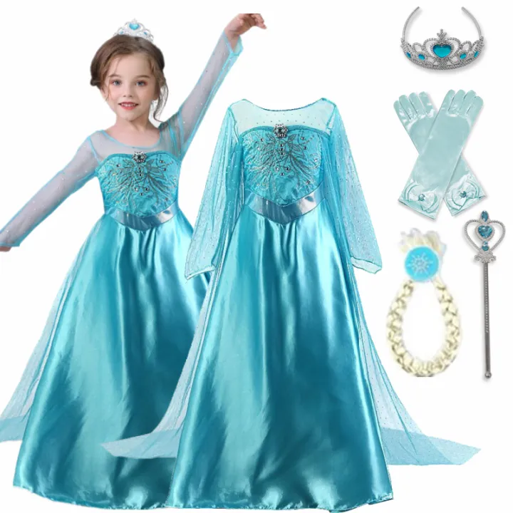 Elsa Dress for Girls 3-10 Yrs Birthday Role Elsa Princess Dress For ...