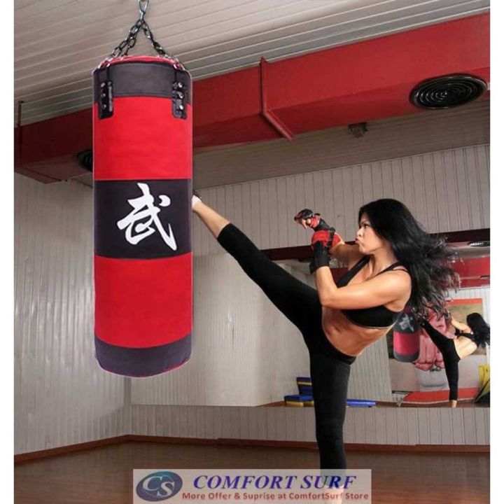 BOXING BAG WITH IRON HUK AND 1 SET GLOVES ,MADE IN CHINA | Daraz.com.bd