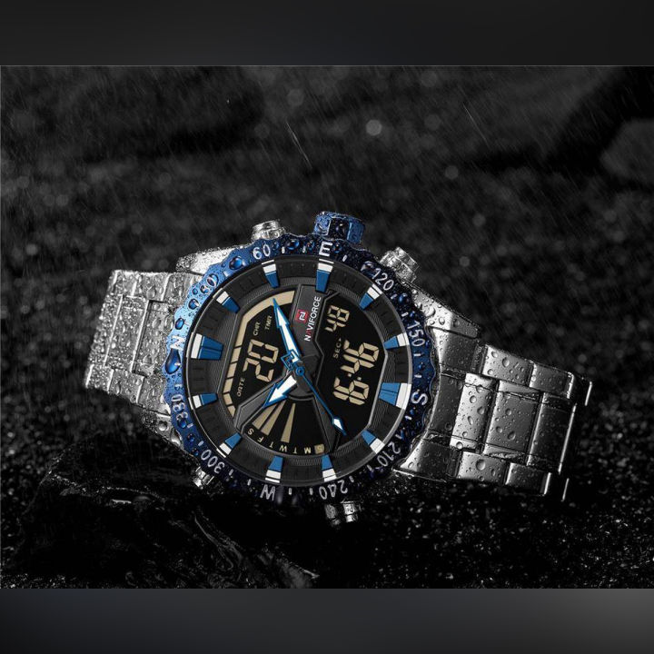 NAVIFORCE NF9136S ANALOG DIGITAL CHAIN WATCH FOR MEN | Daraz.com.bd