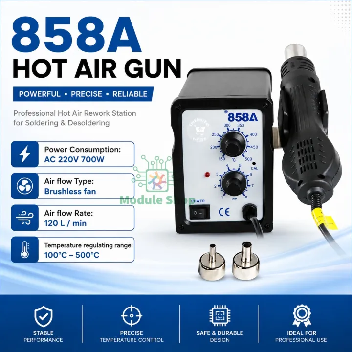 Analog 858A Hot Air Soldering Station Multifunction SMD/SMT Rework ...