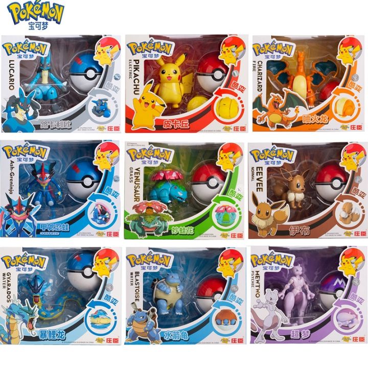 Pokemon Anime Figure Charizard Pikachu Mewtwo Pocket Monster Action ...