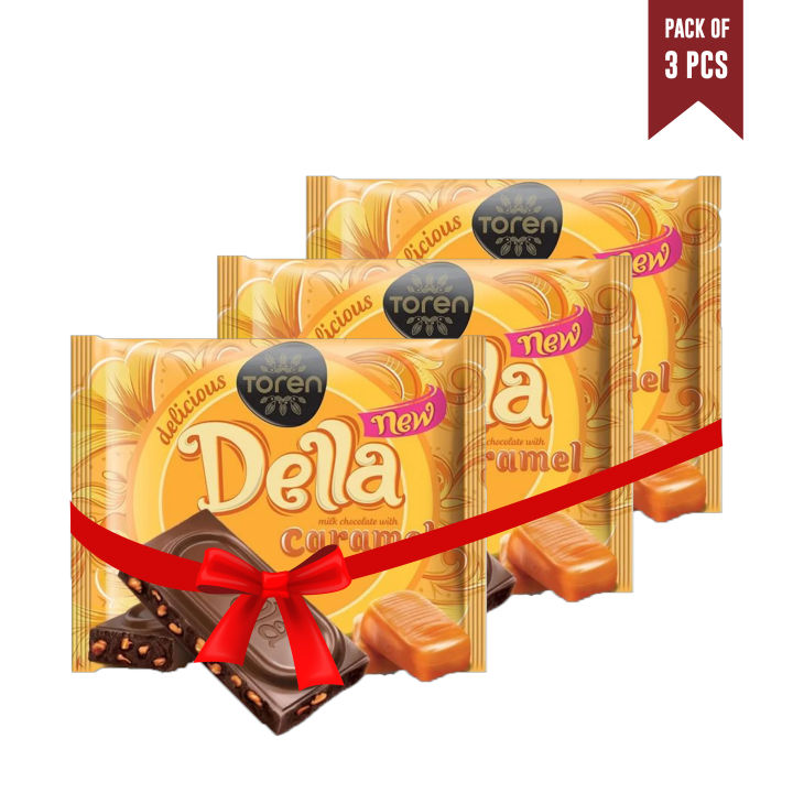 Toren Della Compound Chocolate With Caramel Crunchy 52gm Pack of 3pcs ...