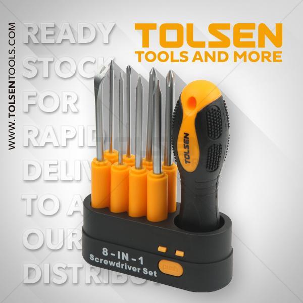 Tolsen 8 in 1 Interchangeable Screwdriver Set w/ Case 20039 | Daraz.com.bd