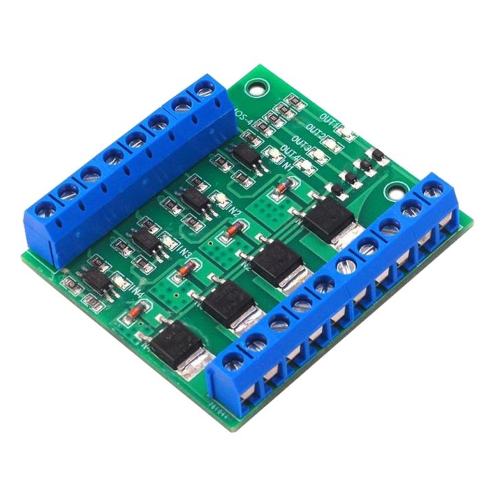4 Channel MOS Tube PLC Amplifier Circuit Board Drive Module Optocoupler ...