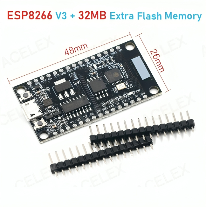Nodemcu V3 Lua Wifi Module Integration Of Esp8266 Extra Memory 32m Flash Usb Serial Ch340g