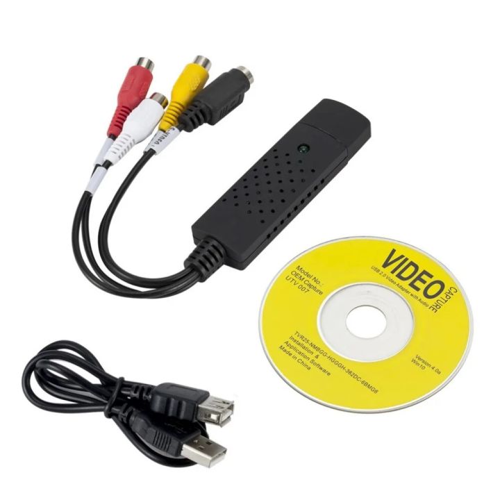 USB 2.0 to RCA Cable Adapter Converter Audio Video Capture Card For TV ...