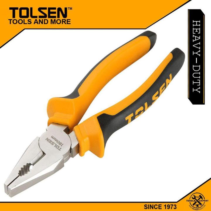 TOLSEN Combination Pliers 7" (180mm) TPR Handle 10001 | Daraz.com.bd