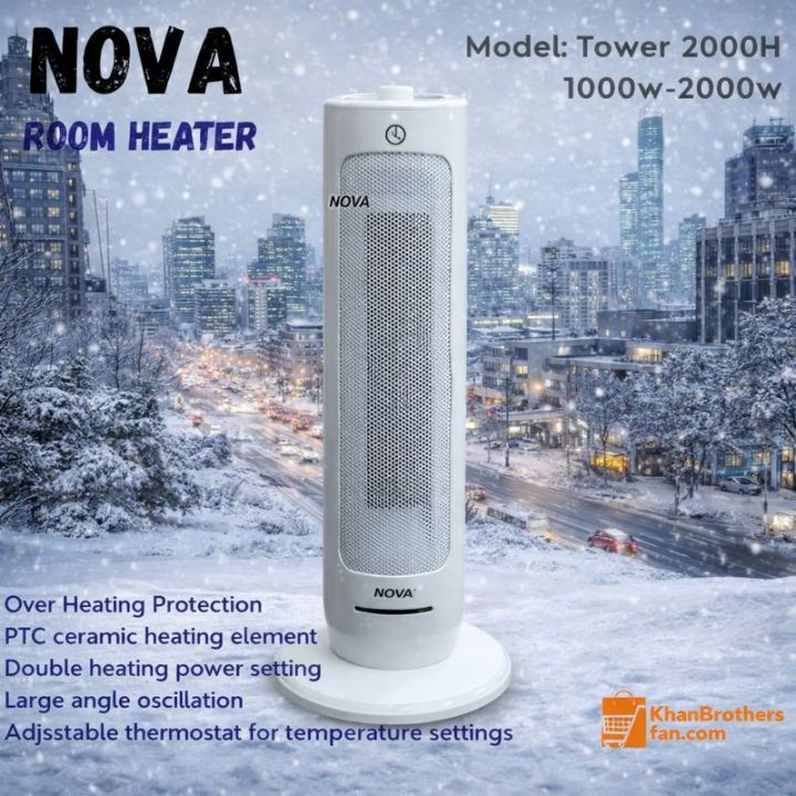 Nova Room Heater , Model: Tower2000H, Height 24 inch, Winter Essential ...