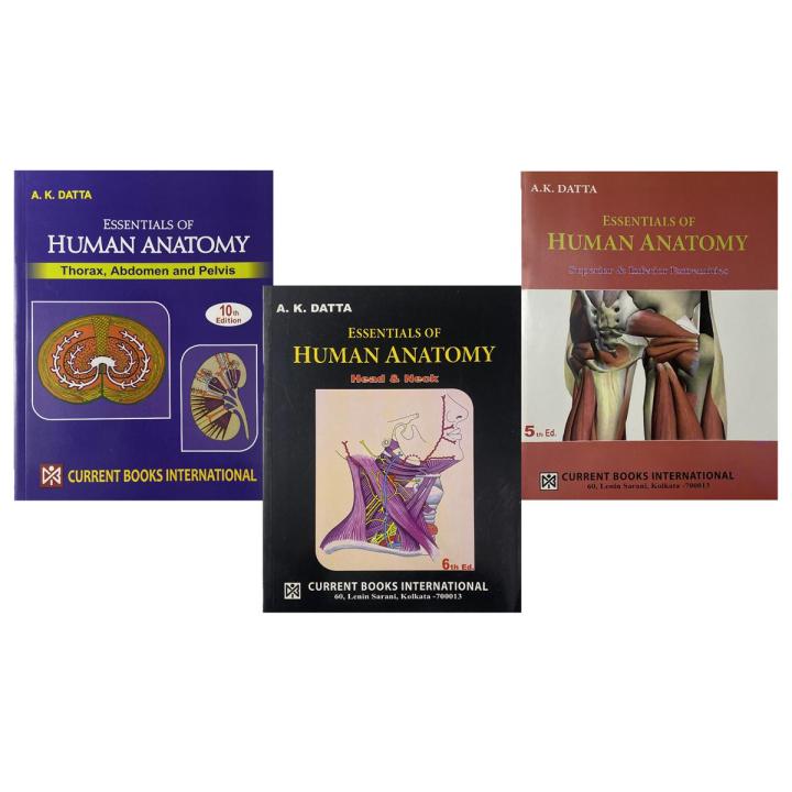 Essential of Human Anatomy Volume 1-3 :Asim Kumar Datta | Daraz.com.bd