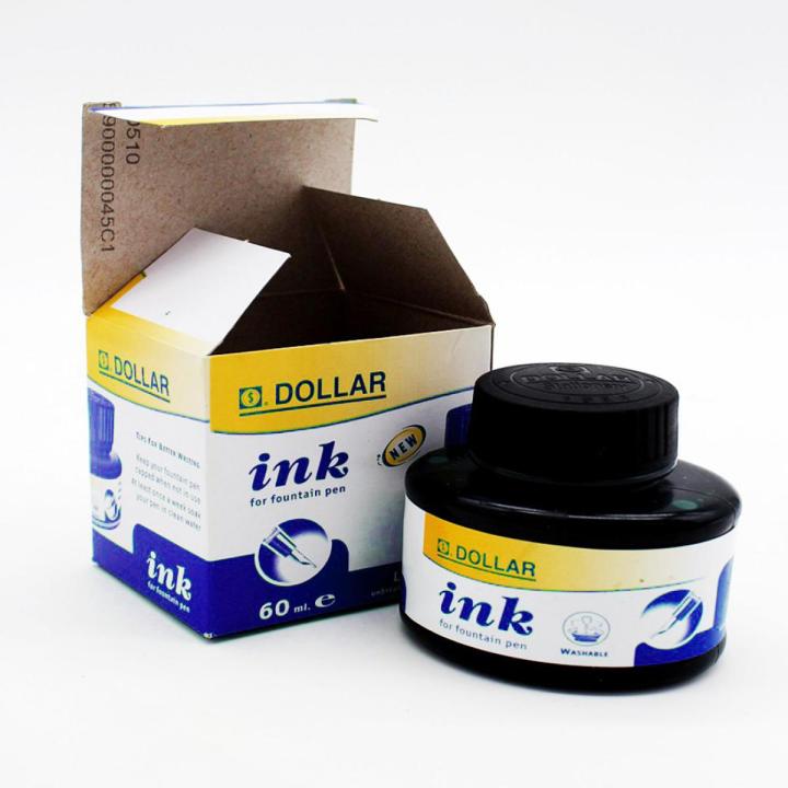 DOLLAR CALLIGRAPHY FOUNTAIN PEN INK BOTTLES-60.0ml-Black, Blue, Green ...