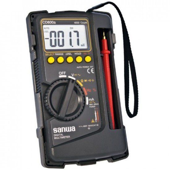 SANWA DIGITAL Multimeter CD800a DMM 4000 Volt counter tester meter ...