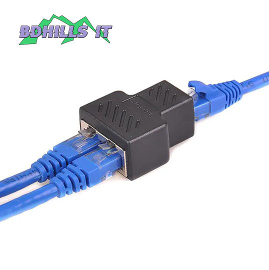 1 To 2 Ways RJ45 Female Splitter Ethernet Network Cable Double ...