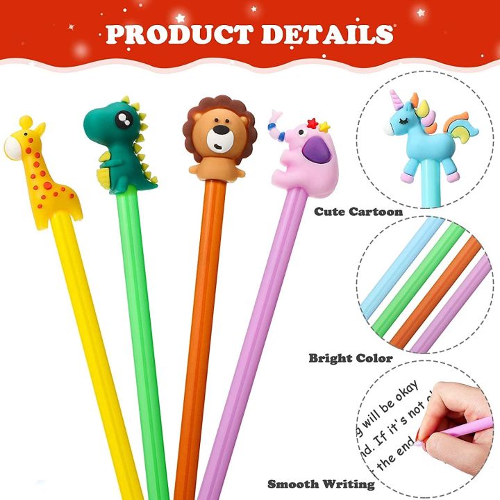 Cute Cartoon Gel Ink Pens Cartoon Unicorn/ Mermind/Panda/Fruits Pens 0. ...