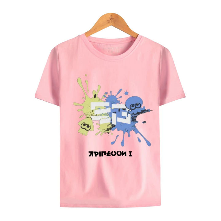 Splatoon 3 T-shirt Men women Crewneck Short Sleeve Tees boys girls ...