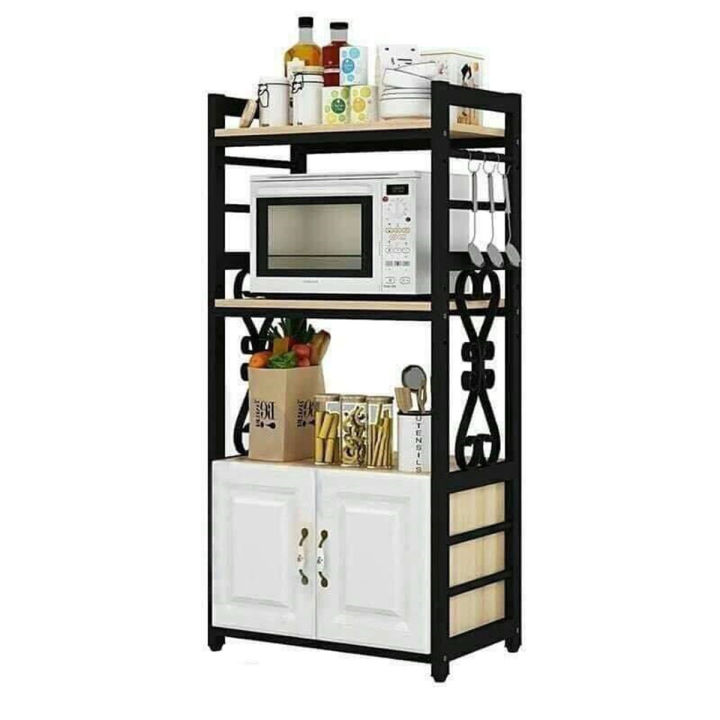Pinewood 3-Tier Storage Rack - Black & White | Daraz.com.bd