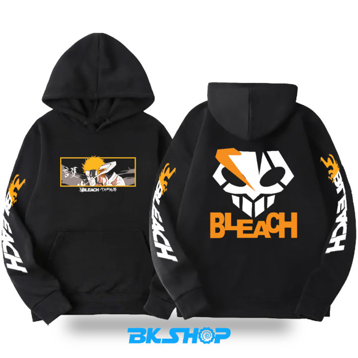 Bleach Hoodie Premium Quality Winter Black Cotton Anime Hoodie Ichigo ...