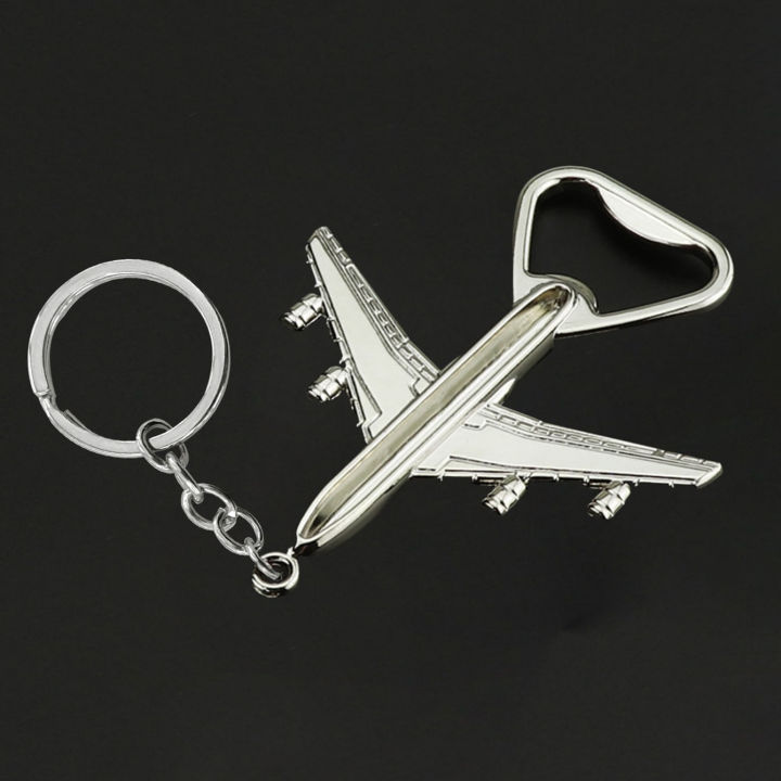 1pc-airplane key ring bottle opener Metal Aircraft Model Keychain Small ...