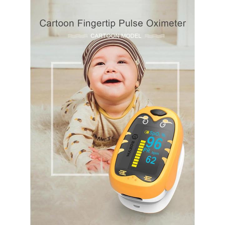 Baby Finger Pulse Oximeter Pediatric Oximeter SpO2 PR OLED Rechargeable Children kids ...