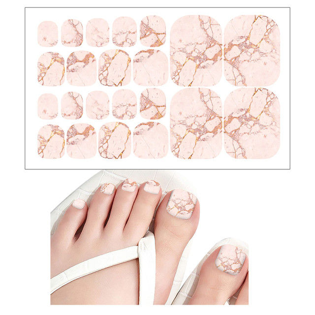 Toe Nail Sticker Wraps Adhesive Decals Toenail Polish Strips Diy ...