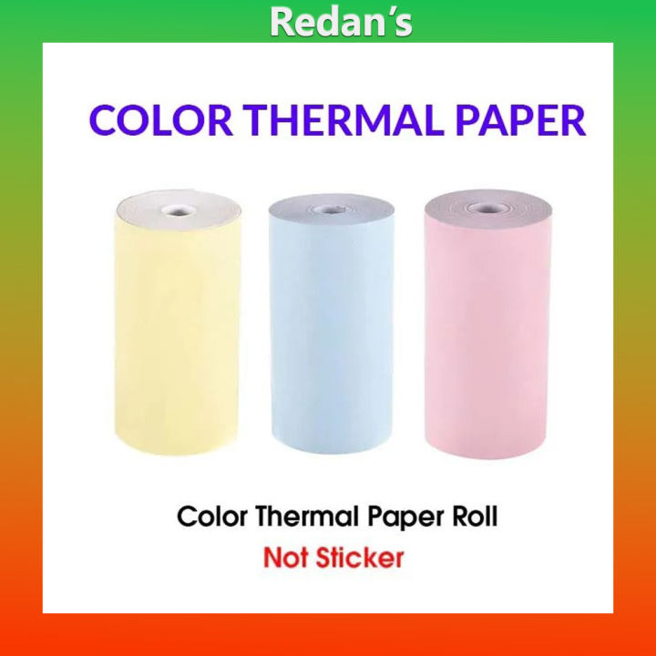 Color Thermal Paper 57x30mm Size for mini printer, 1Pcs Pink Blue ...