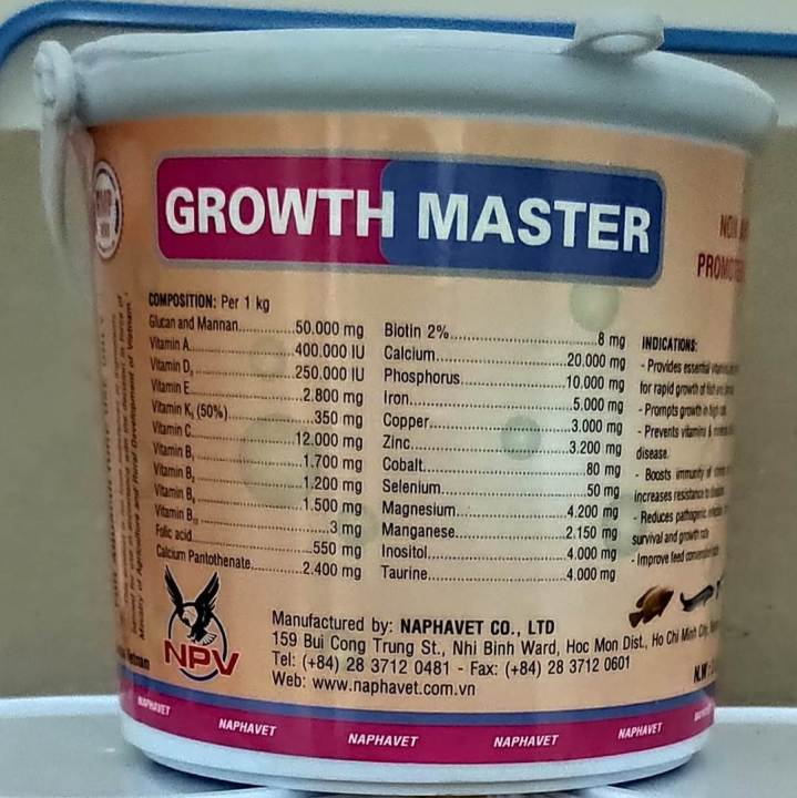 GROWTH MASTER 1 Kg bucket (4 pcs each packet 250 gm) for Biofloc Fish ...