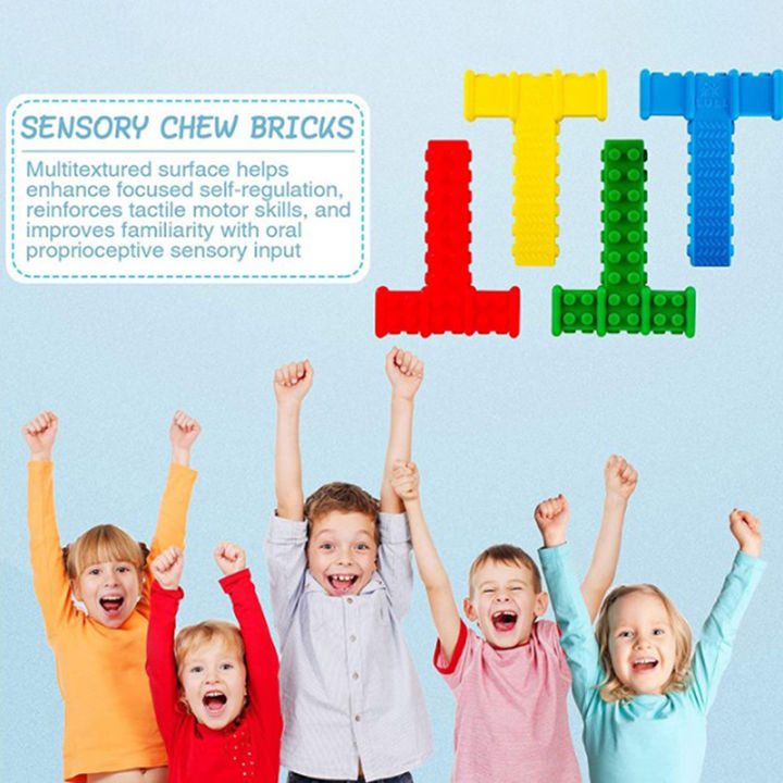 Sensory Chew Tubes Toys for Autistic Children T Shape Oral Motor Tool ...