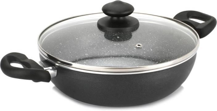 Prestige Omega Deluxe Granite 30 Cm marbel coating NonStick Kadai With ...