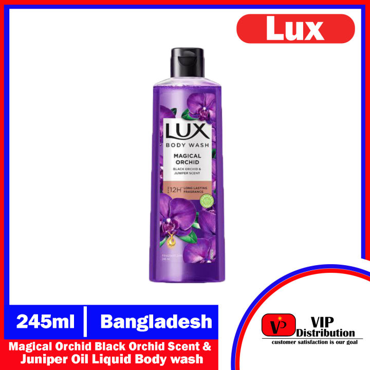 Lux Body Wash Magical Orchid 245ml Black Orchid Scent & Juniper Oil Liquid Body wash ...