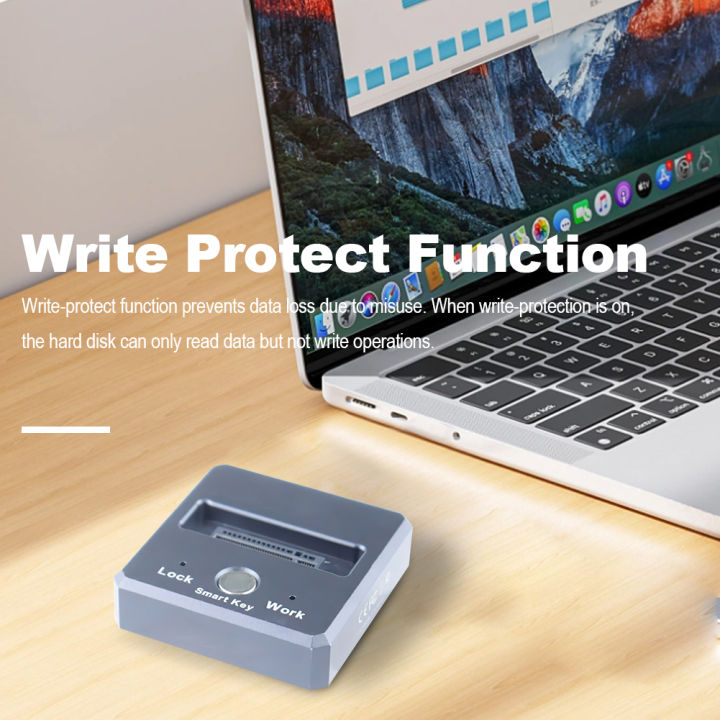 SSD Docking Station Caddy Box Base Adapter 1000MB/s M.2 NVME/SATA Mobile Hard Drive Base M Key ...