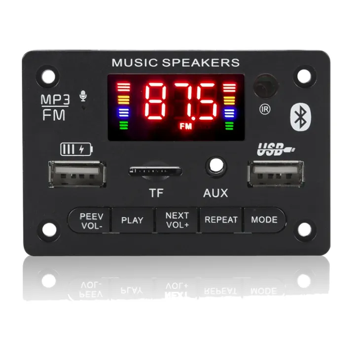 12V Bluetooth 5.0 MP3 Player Decoder Board 2X40W Car Amplifier FM Radio ...